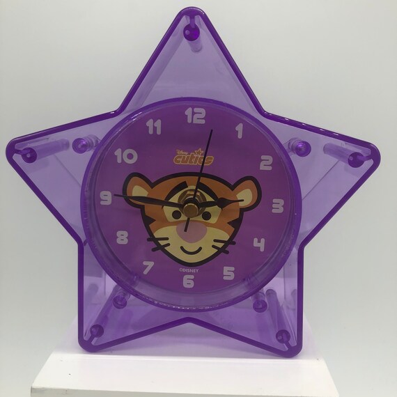 Tigger Clock Purple See Through Star Shaped Disney Cuties - Etsy