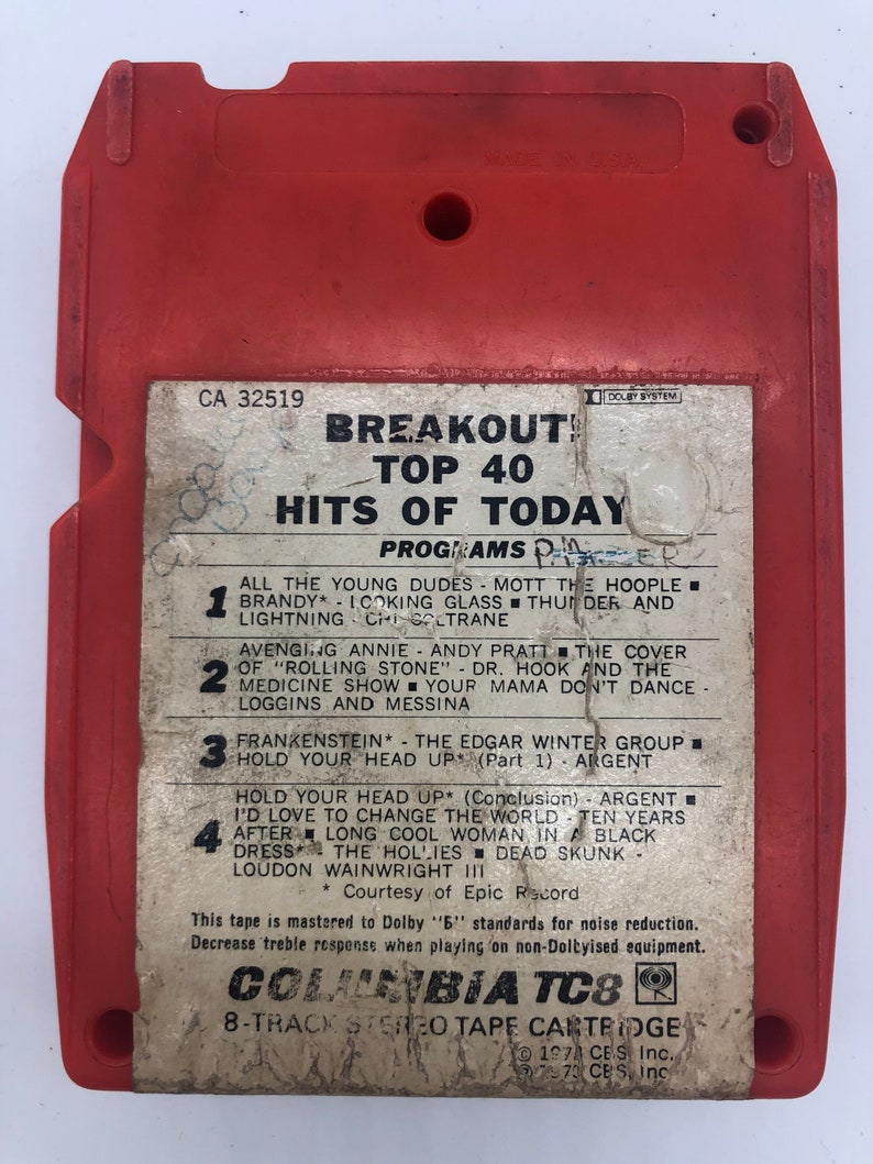 Breakout Top 40 Hits of 1973 8 Track Tape - Etsy