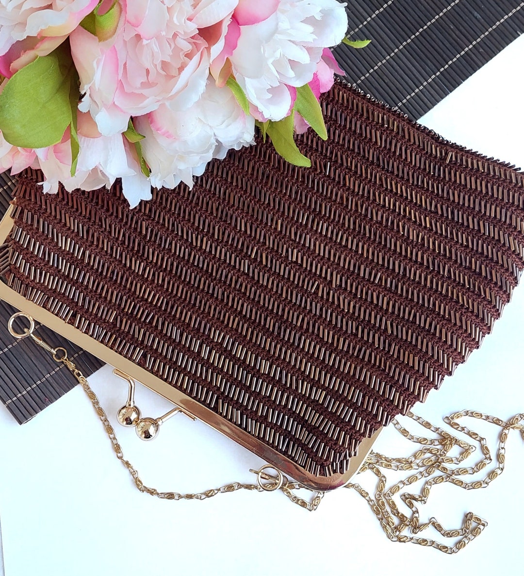 Seed Bead Clutch Bag: Handmade Boho Wedding Handbag - Etsy