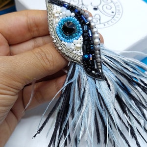 Handmade Evil Eye Brooch,swarovski Eye Jewelry Jewellry,gift for Mom ...