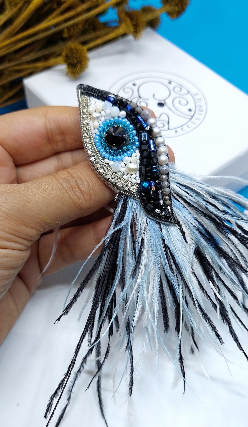 Handmade Evil Eye Brooch,swarovski Eye Jewelry Jewellry,gift for Mom ...