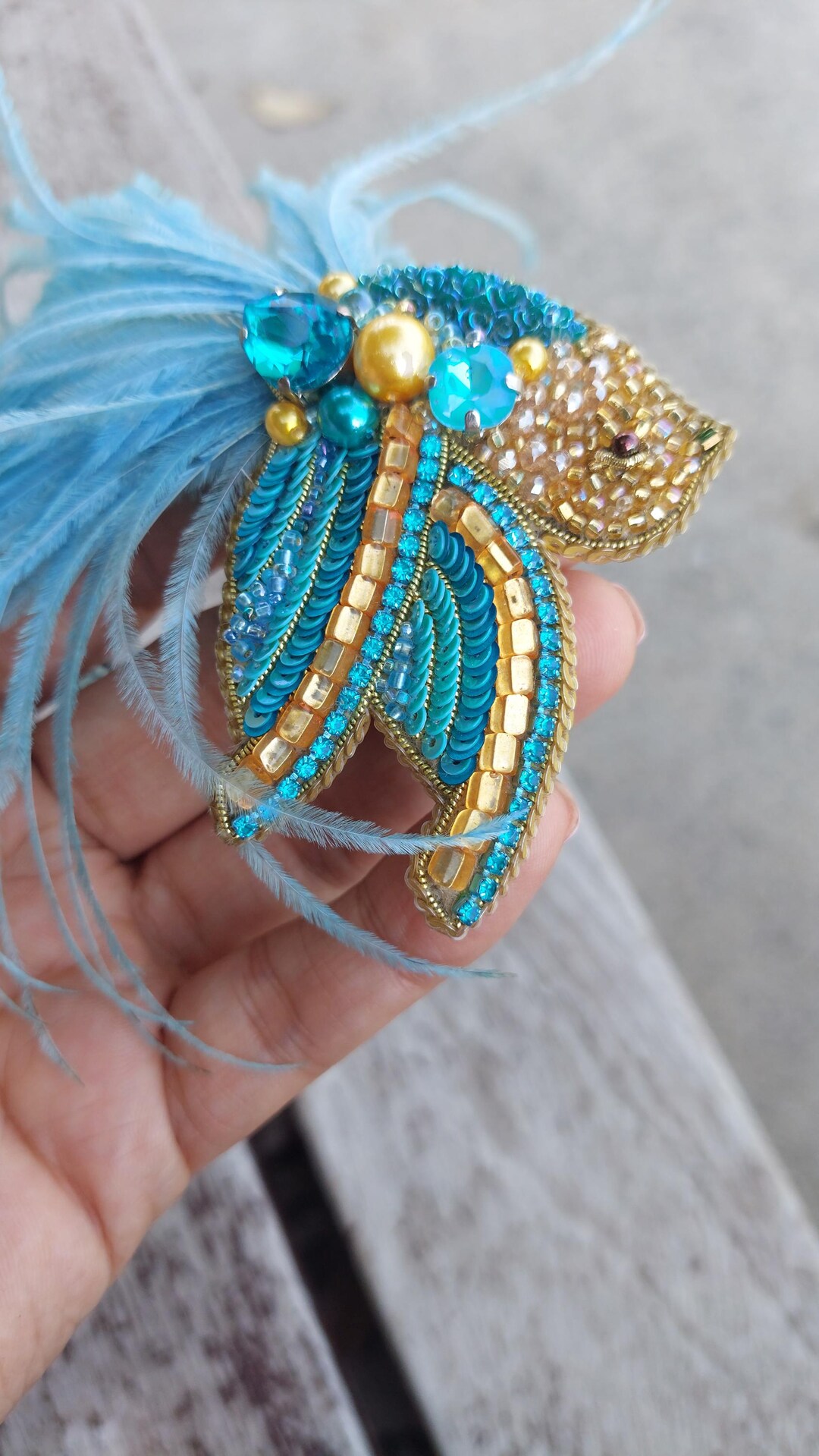 Handmade Embroidered Pigeon Brooch, Beaded Bird, Gift for Mom - Etsy