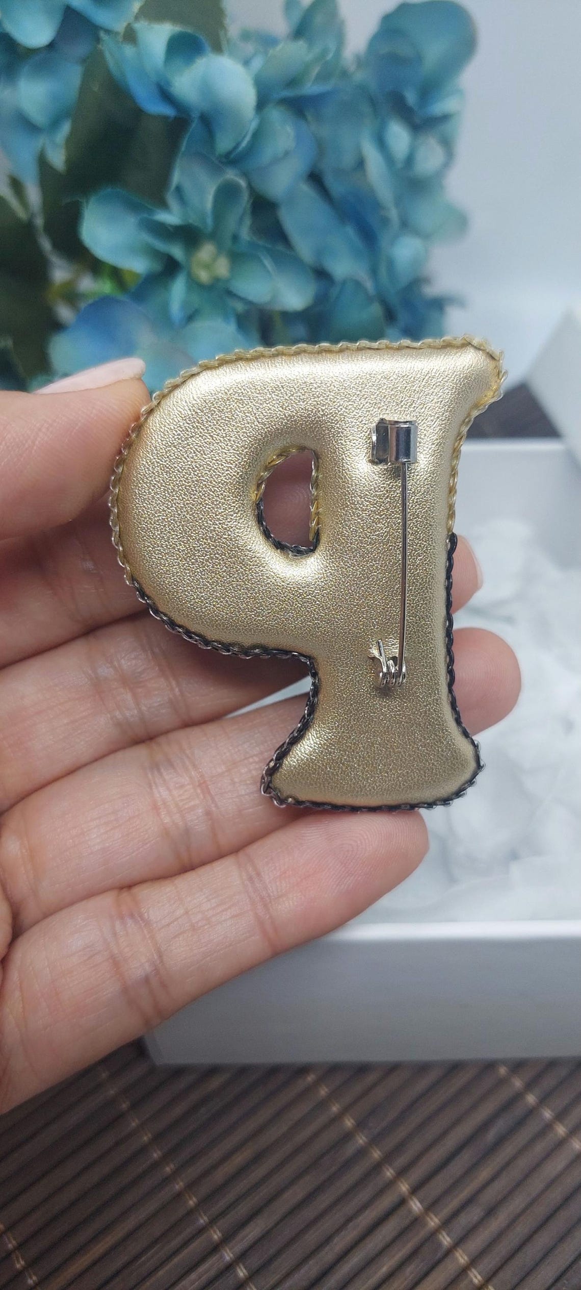 Personalized Initial Brooch: Handmade Embroidered Letter Pin - Etsy