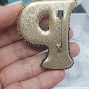 Personalized Initial Brooch: Handmade Embroidered Letter Pin - Etsy