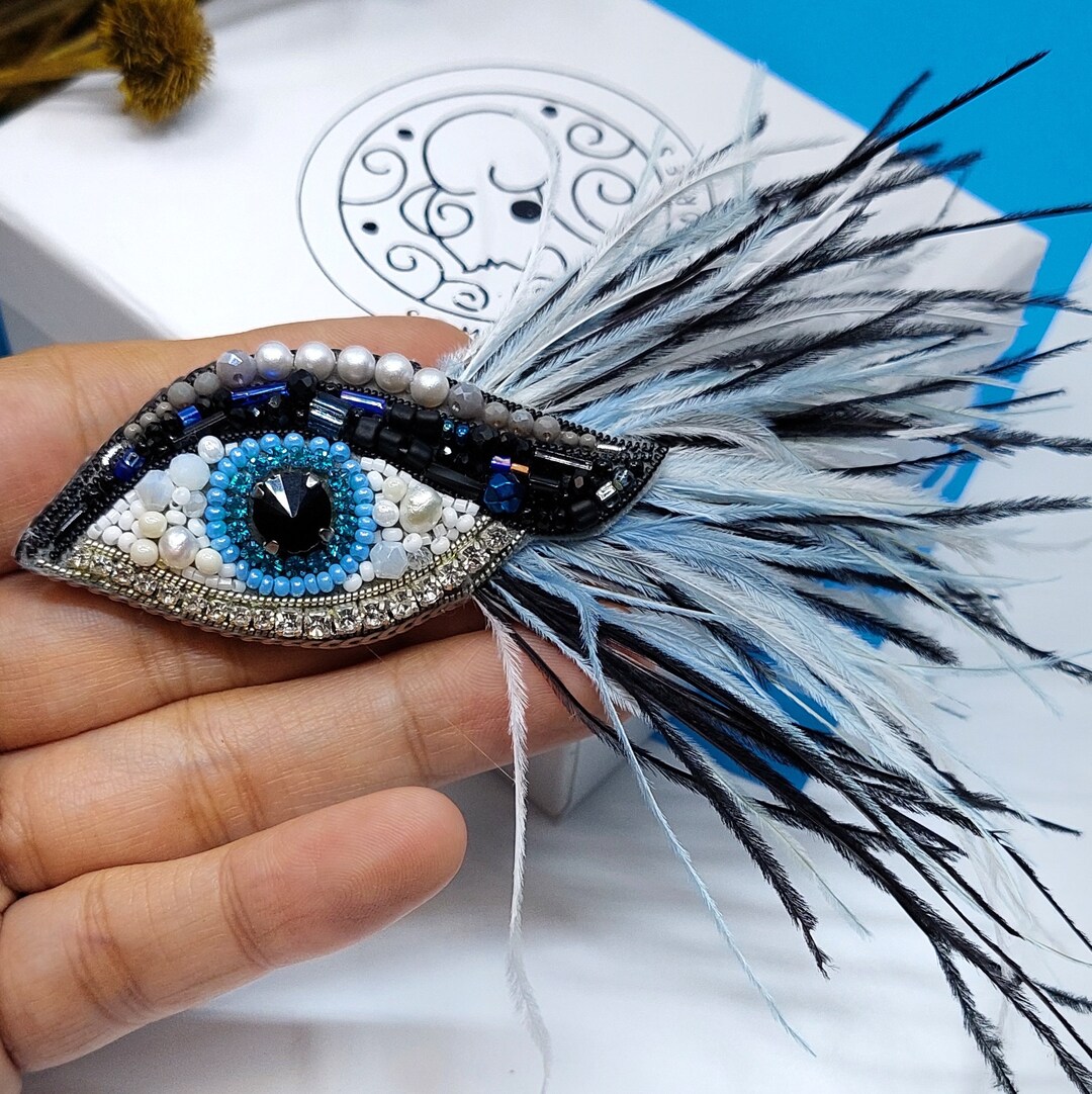 Handmade Evil Eye Brooch,swarovski Eye Jewelry Jewellry,gift for Mom ...