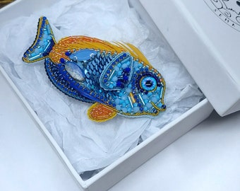 Handmade Koi Fish Brooch,sea Animal Gift Jewelry,craft Fish Pin ...
