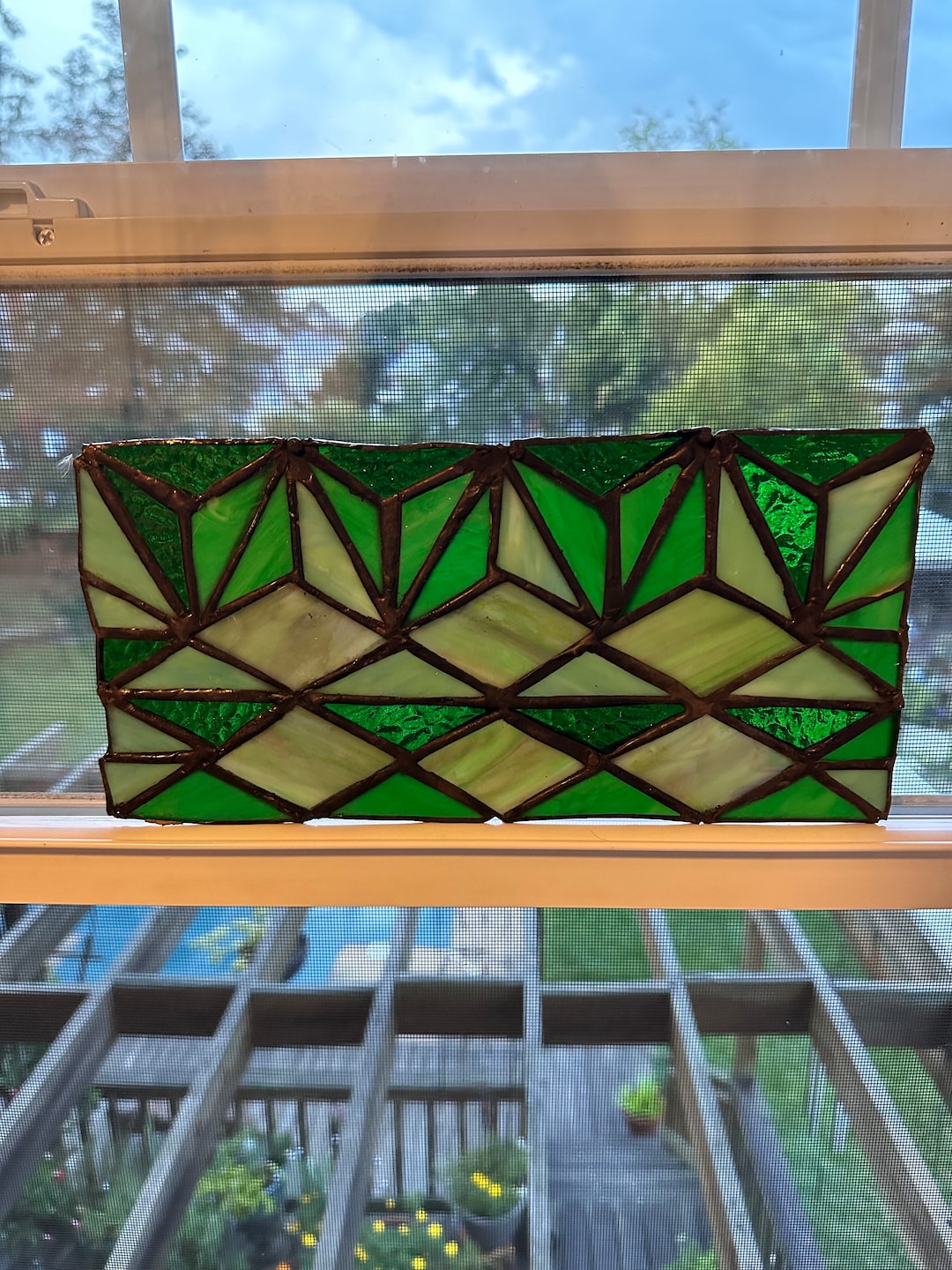 Green Geometric Panel - Etsy