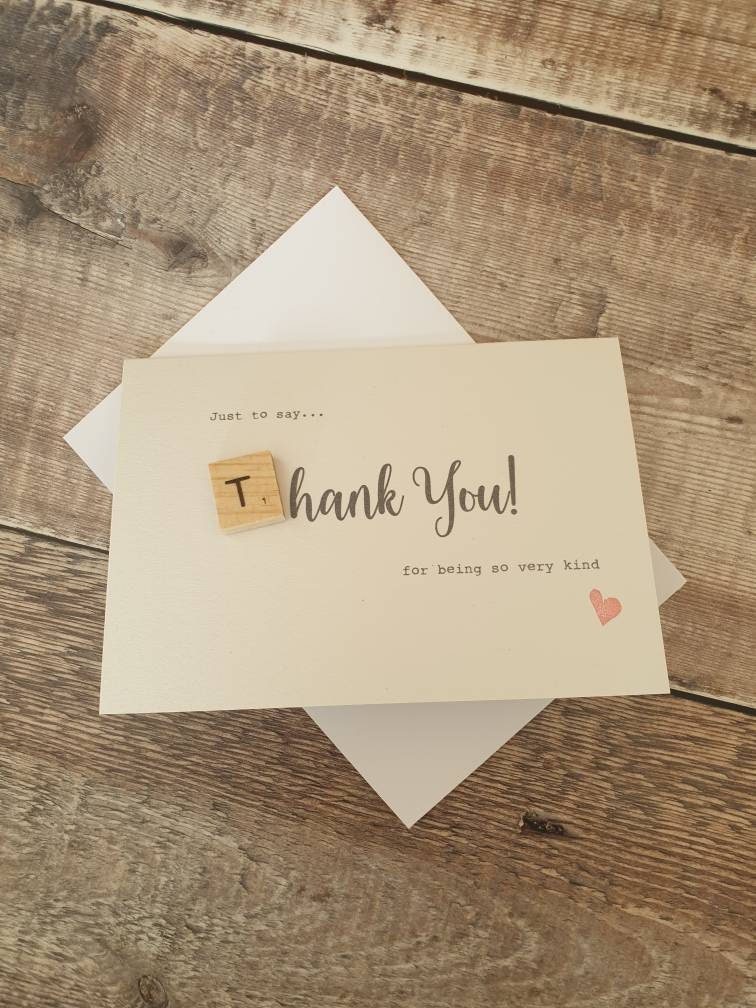 Thank You Card Personalised thank you card thanks card | Etsy