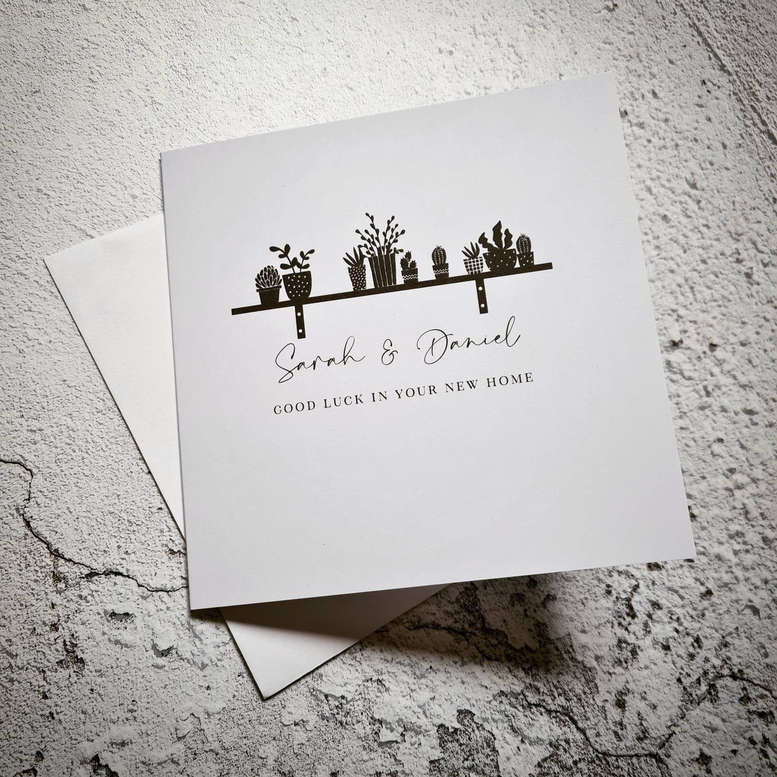 New Home Card - Personalised New Home Card - First Home Card - Pot ...