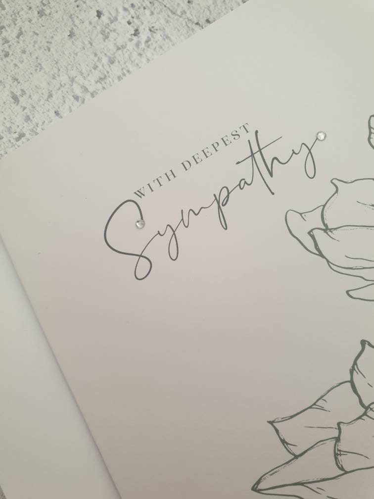 Sympathy Card - Deepest Sympathy Card - Sorry for Your Loss - Death ...