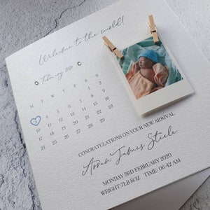 New Baby Card - Baby Boy Card - Baby Girl Card - New Arrival - Birth ...