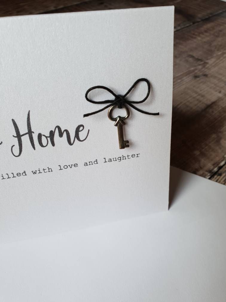 New Home Card Happy Home Key to Happiness Home Sweet - Etsy UK