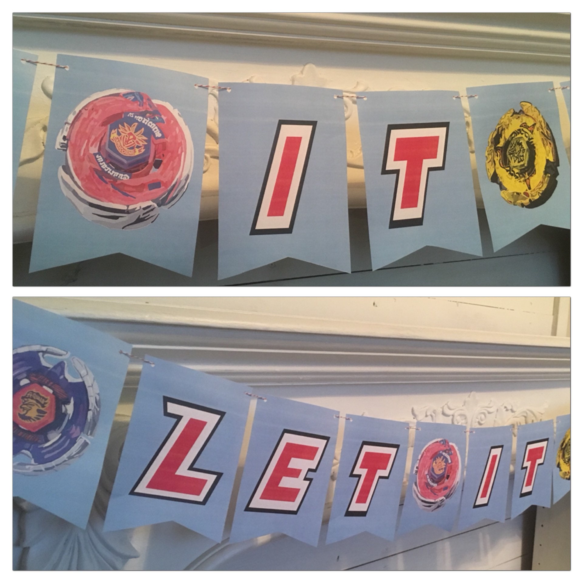 DIGITAL Beyblade Banner BLUE Instant Download PDF Files | Etsy