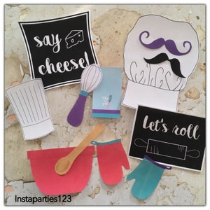 DIGITAL Baking Cooking Photo Booth Props Instant Download Birthday ...