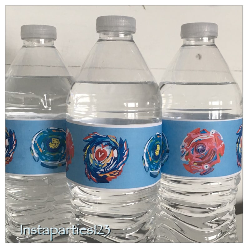 DIGITAL Beyblade Water Bottle Labels 爆転シュートベイブレード Pdf File 6 - Etsy