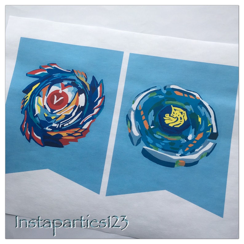 Digital Beyblade Happy Birthday Party Banner Decoration Bey - Etsy