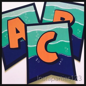 DIGITAL Ocean Alphabet Banner Instant Download Finding Dory - Etsy