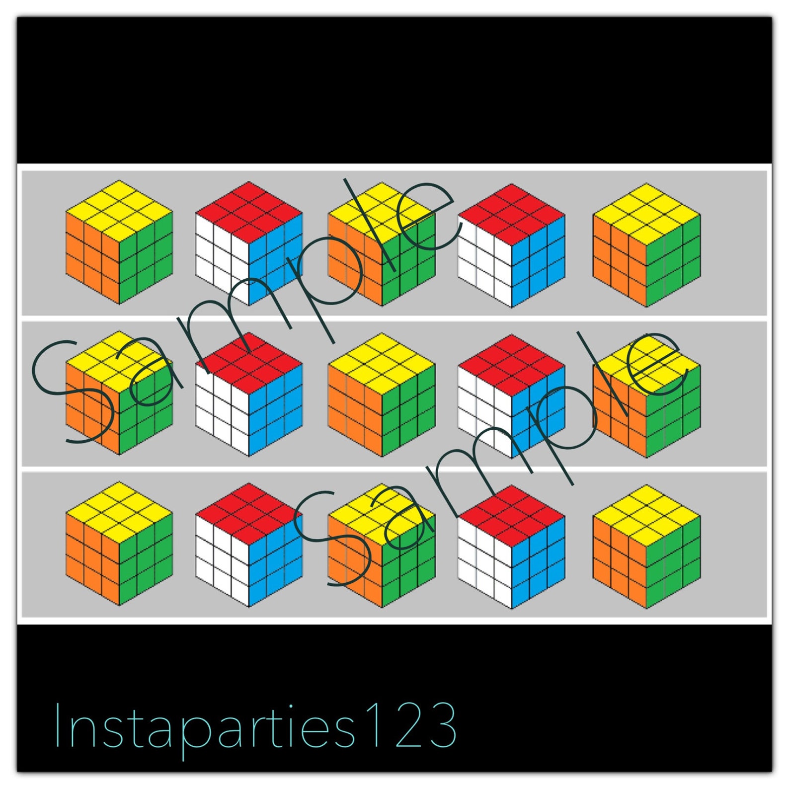 DIGITAL Rubiks Cube Complete Party Instant Download Editable - Etsy