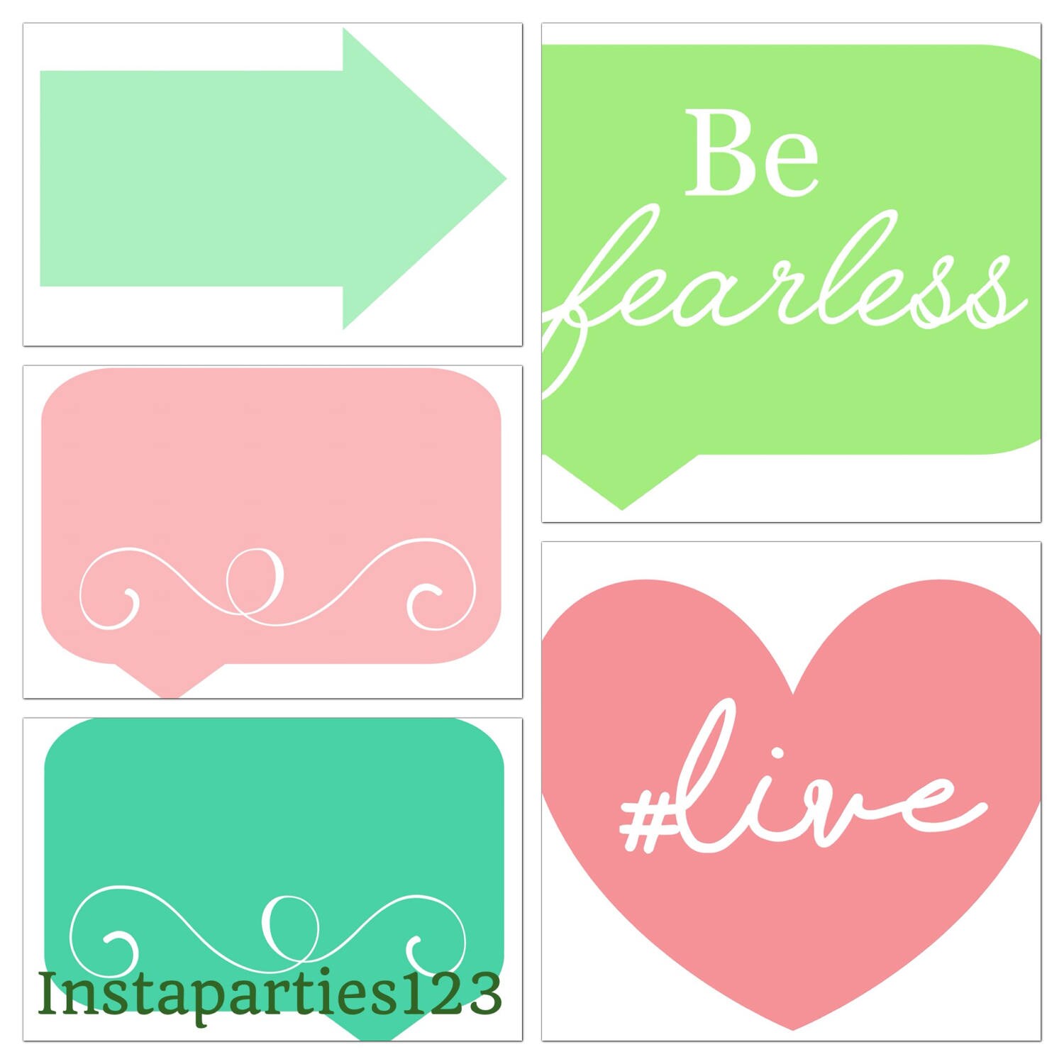 DIGITAL Dream Big Photo Booth Props Sayings 21 Files Instant Downloads ...