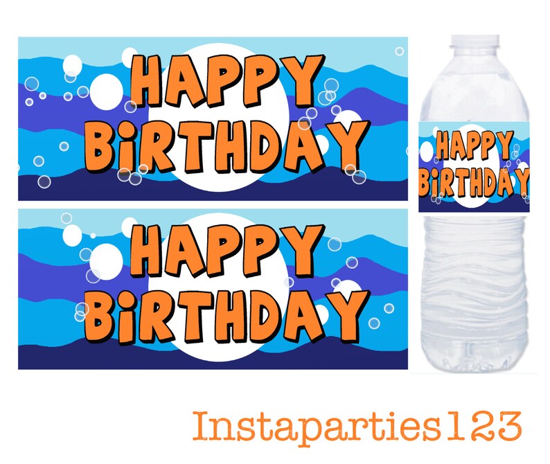 DIGITAL Ocean Water Bottle Labels Instant Download Finding - Etsy