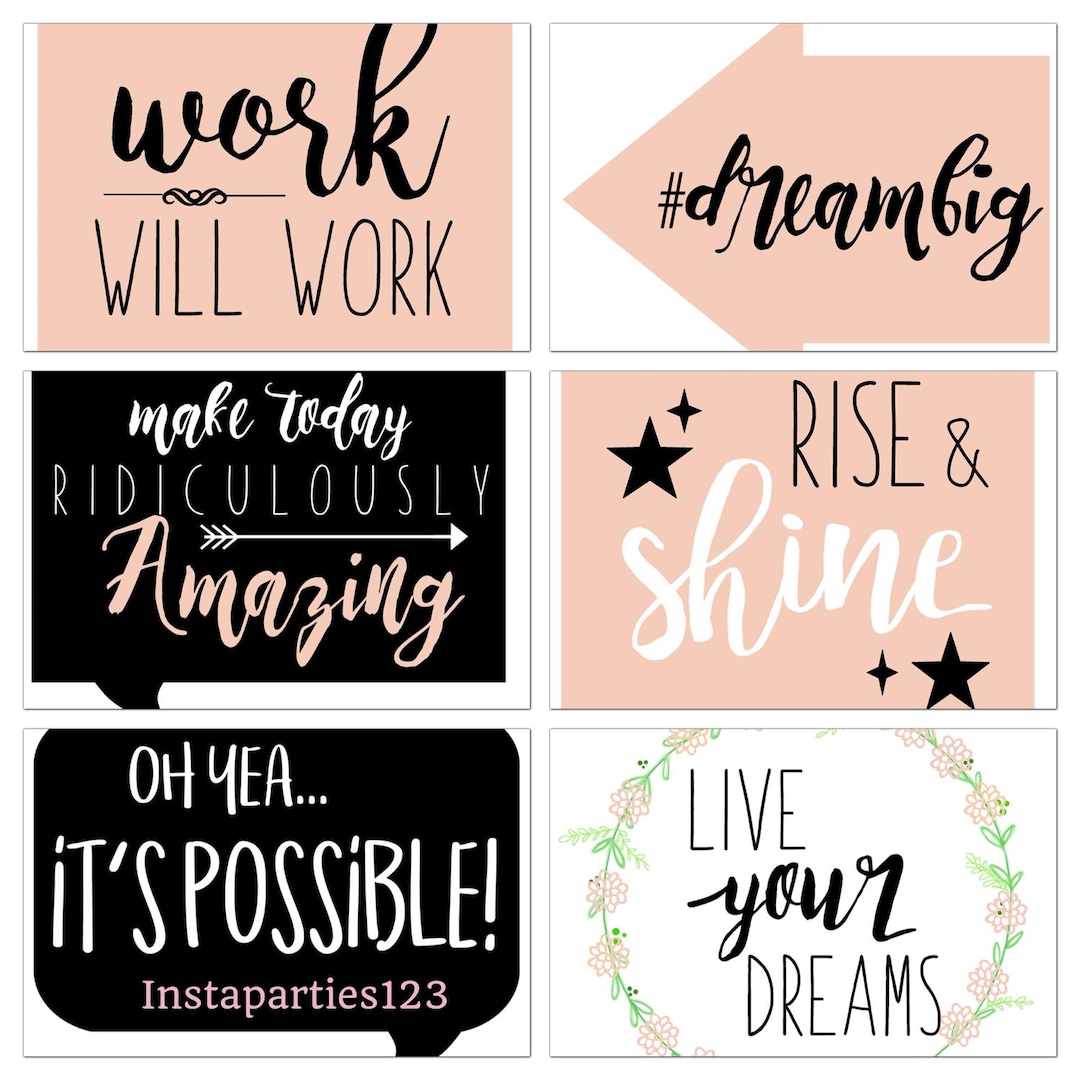 DIGITAL Boss Babe Photo Booth Props Sayings 19 Files Instant Downloads ...