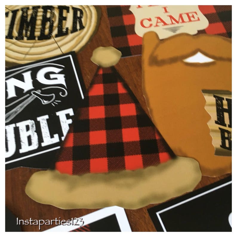 DIGITAL Instant Download Lumberjack Photo Booth Props - Etsy