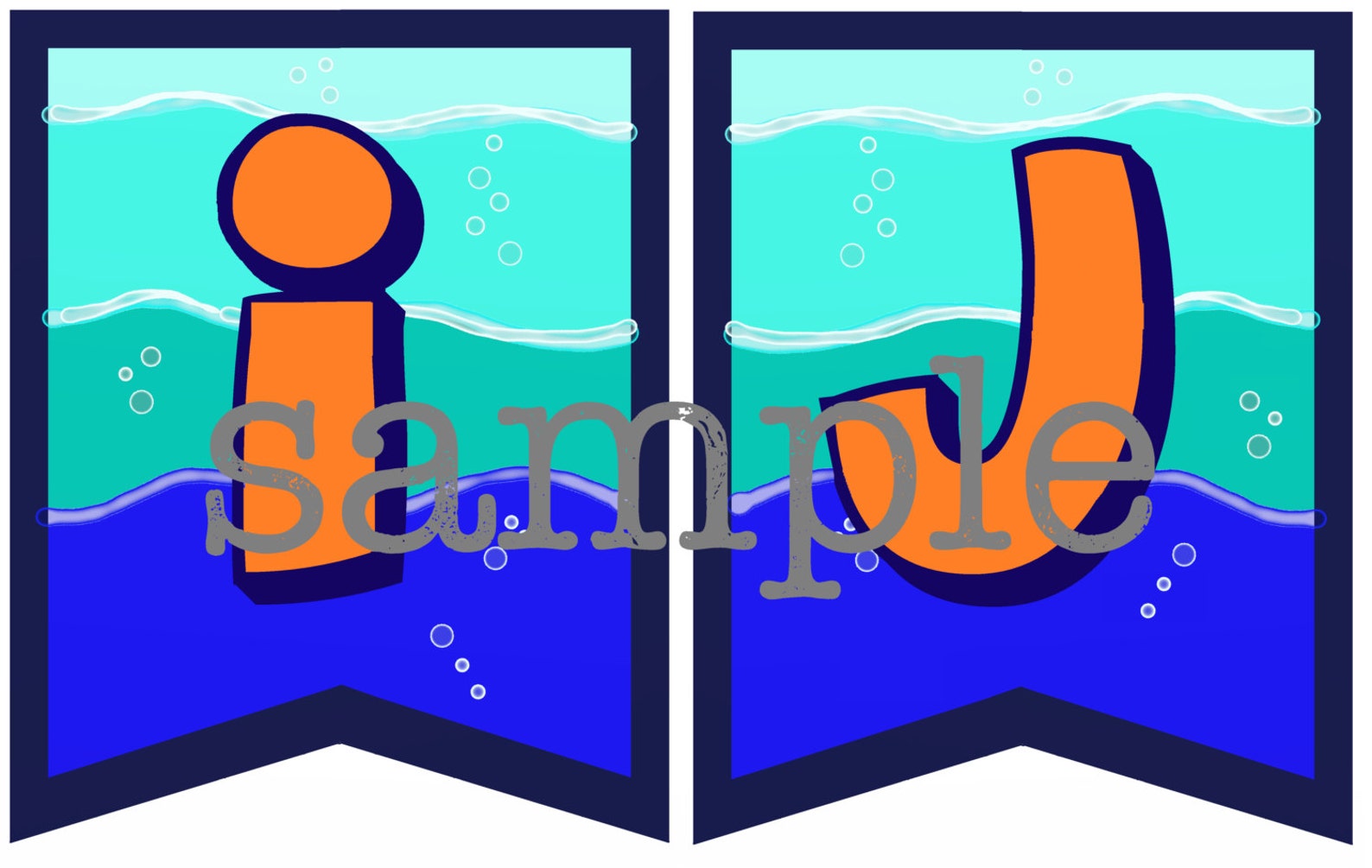 DIGITAL Ocean Alphabet Banner Instant Download Finding Dory | Etsy