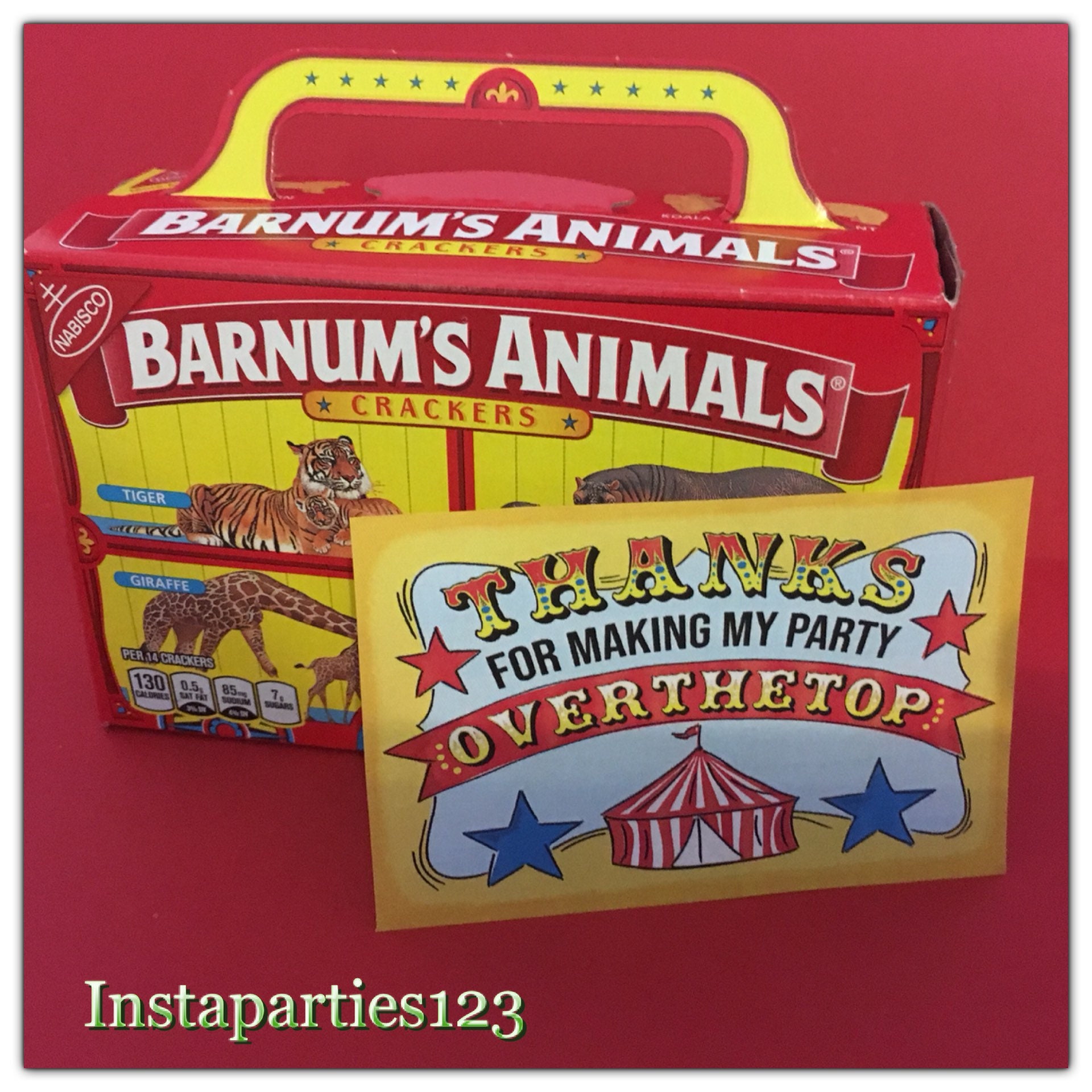 DIGITAL Over the Top Circus Thank You Tags Labels Instant Download PDF ...