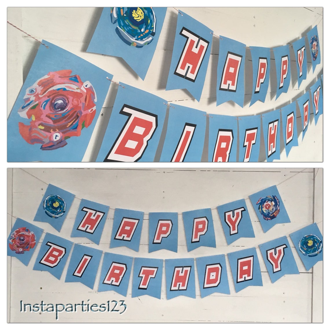 Digital BeyBlade Happy Birthday Party Banner Decoration Bey | Etsy