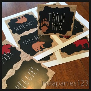 Woodland Forest Food Name Cards Instant Download Set of 10 Cards PDF ...