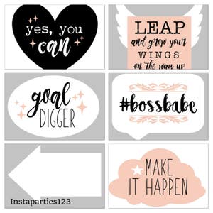 DIGITAL Boss Babe Photo Booth Props Sayings 19 Files Instant Downloads ...