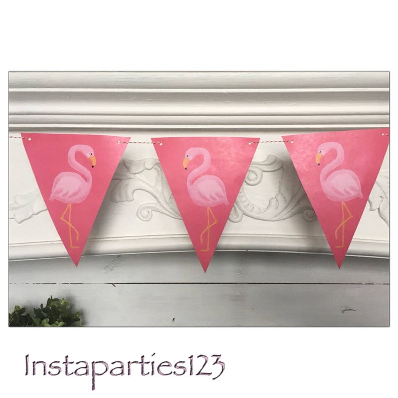 DIGITAL Flamingo Banner Pdf Instant Download Flamingle Party | Etsy