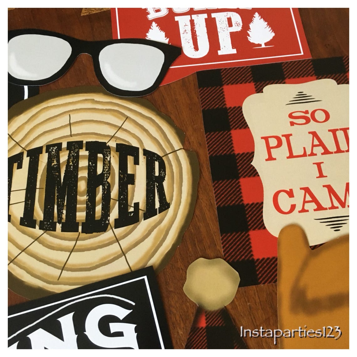 DIGITAL Instant Download Lumberjack Photo Booth Props - Etsy