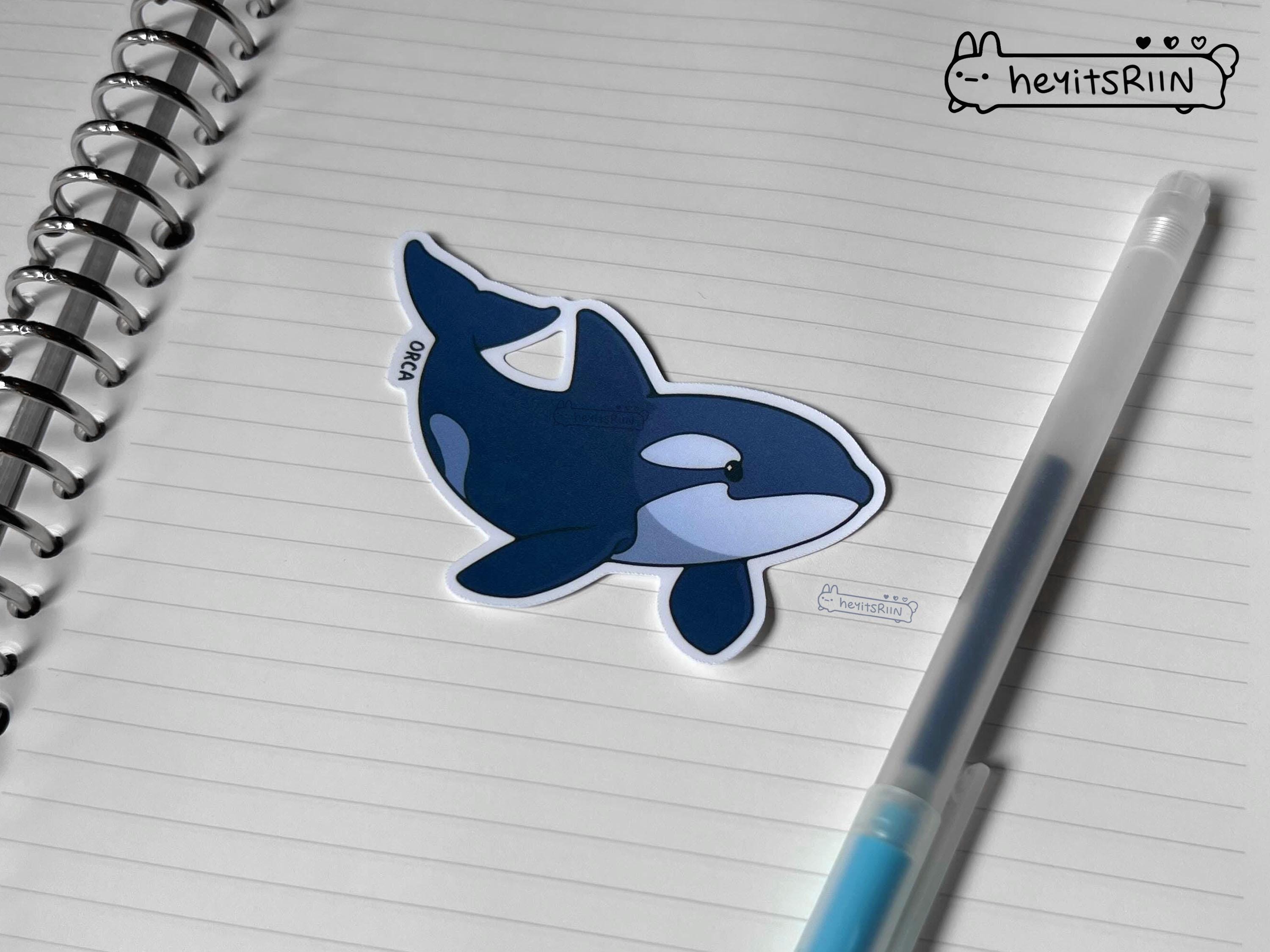Orca Sticker Sheet & Vinyl Sticker Set | Killer Whale Stickers | Ocean ...