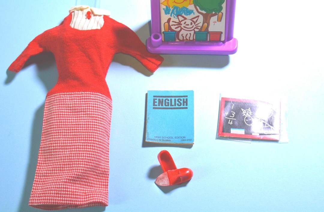 Vintage 1960s Mattel Barbie, 1965 ,student Teacher Outfit #1622, Barbie ...