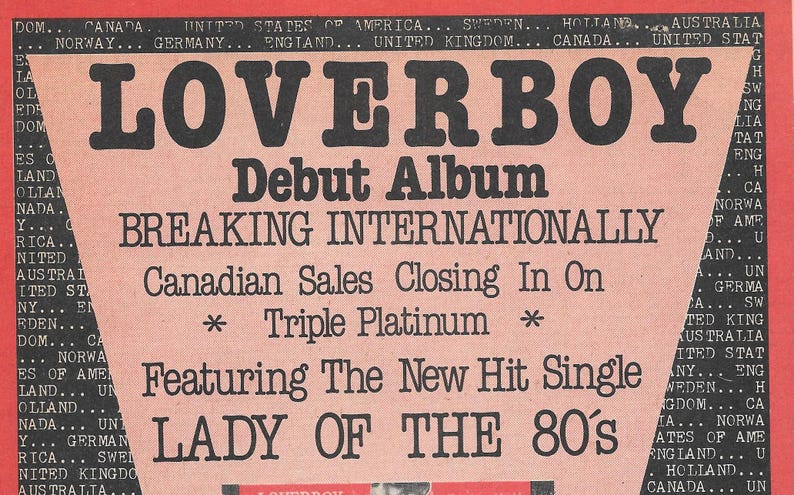 1980 Loverboy Debut Album 'turn Me Loose/the Kid is Hot Tonight' Record ...