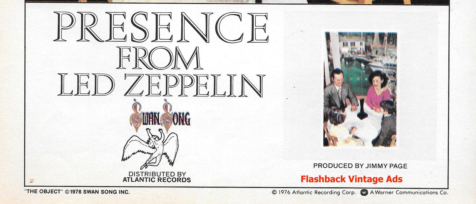1976 Led Zeppelin 'presence' Original Album Release Music Industry ...