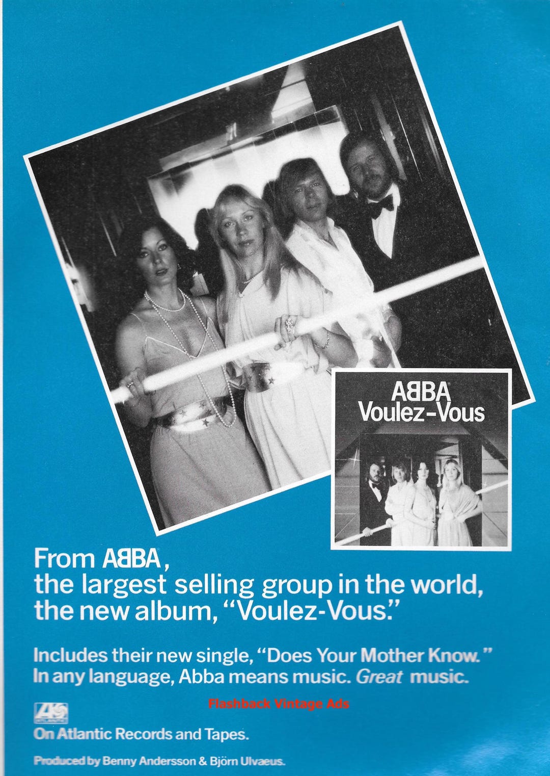 1979 Abba 'voulez-vous' Album Release Original Promotional Print ...