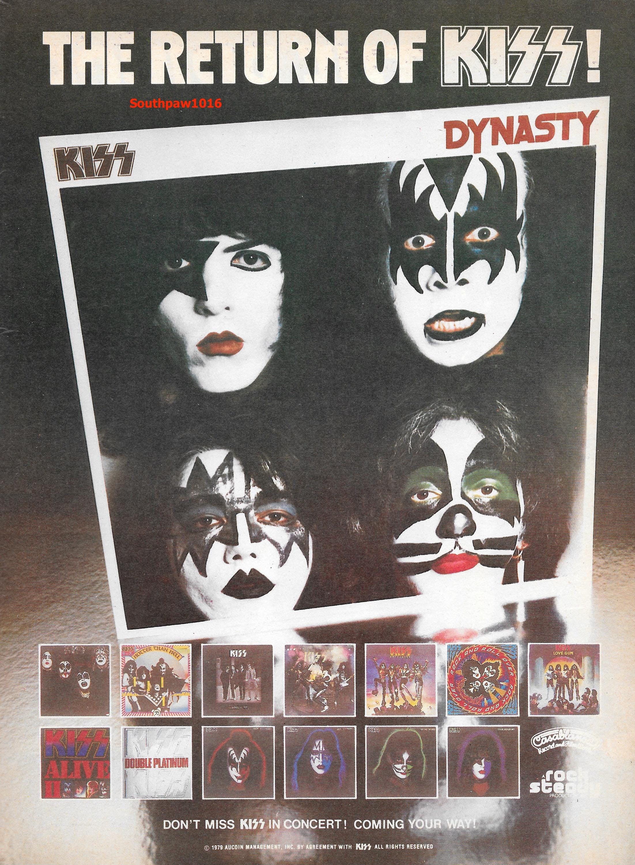 1979 KISS 'dynasty' Album Release Original Music Industry Promotional ...