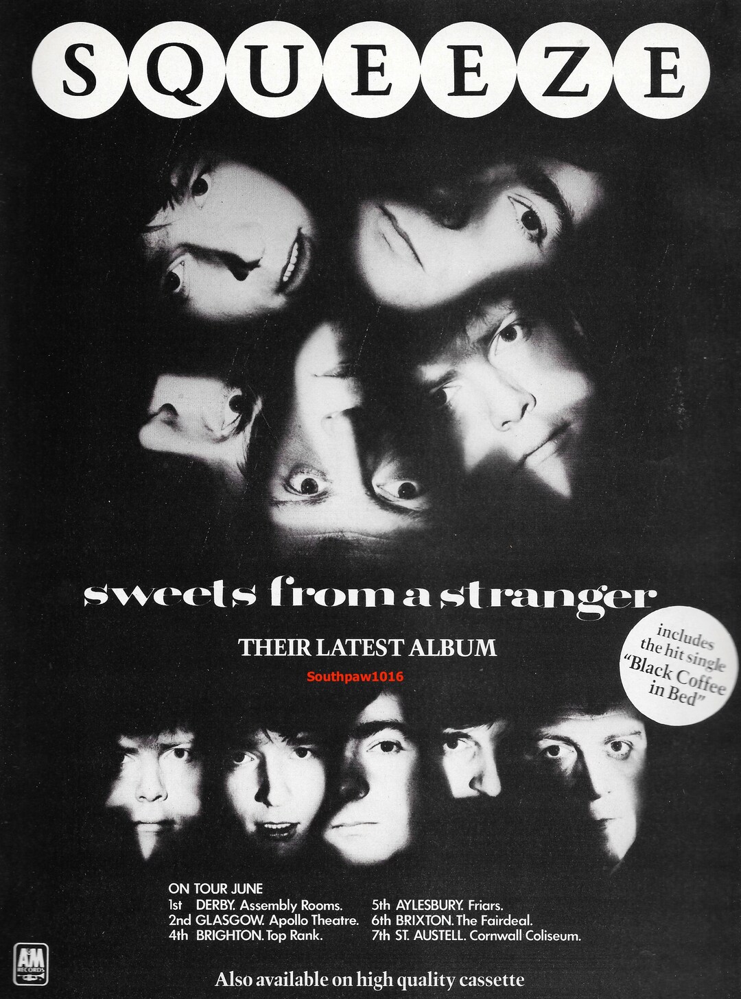 1982 Squeeze 'sweets From A Stranger' Original Album Release Music ...