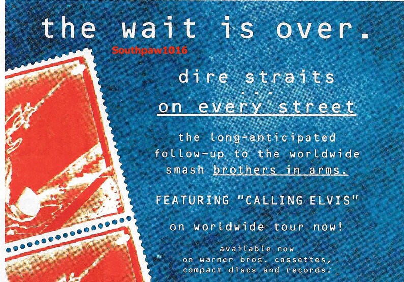 1994 Dire Straits 'on Every Street' Original Album Release Music ...