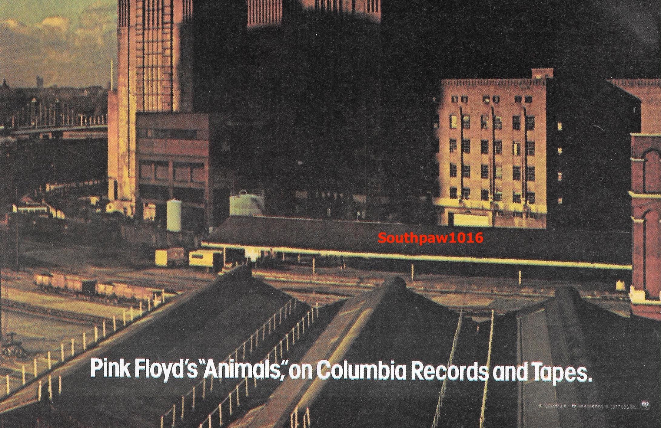 1977 Pink Floyd 'animals' Album Release Original Music Industry ...