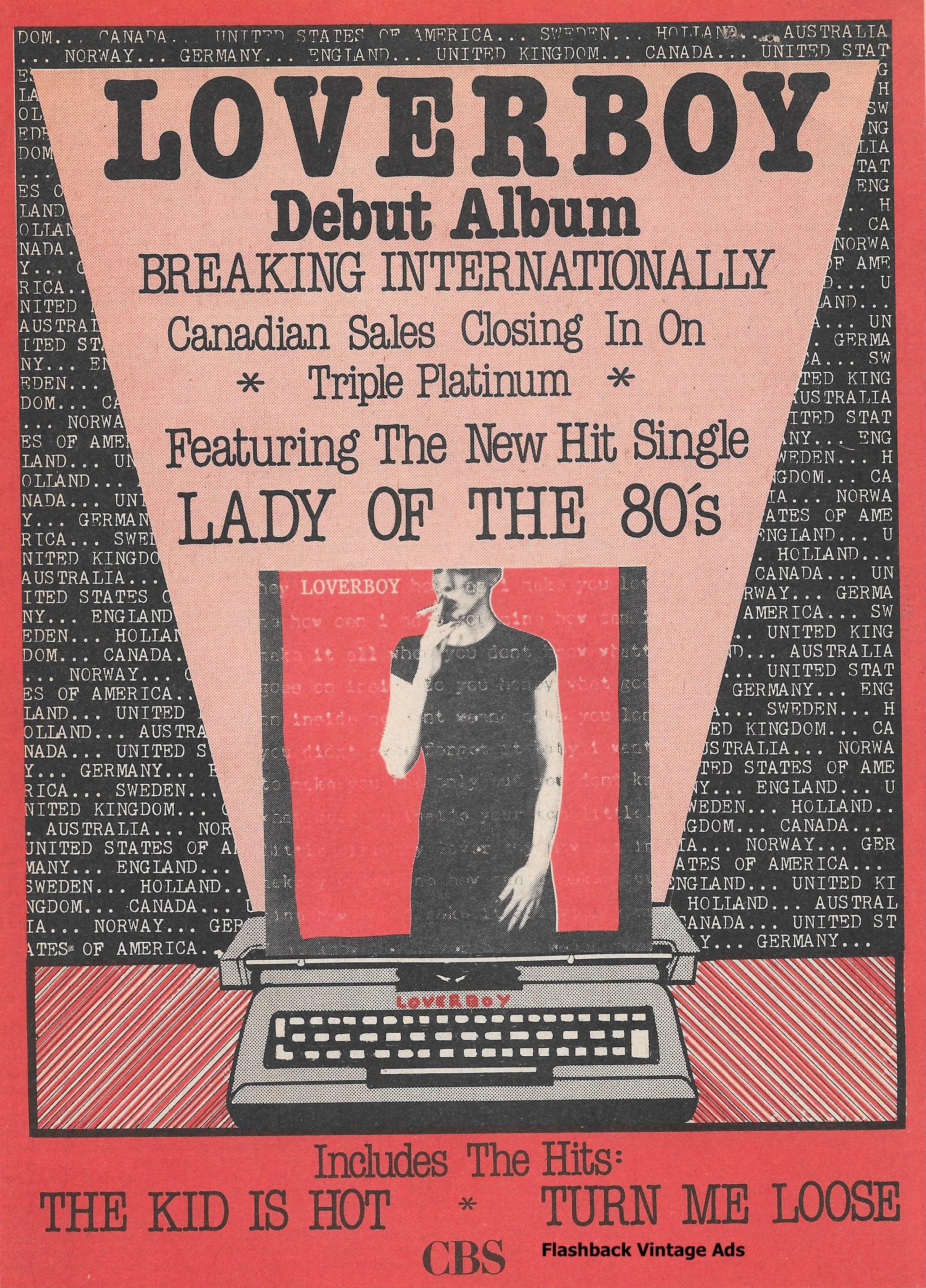 1980 Loverboy Debut Album 'turn Me Loose/the Kid is Hot Tonight' Record ...
