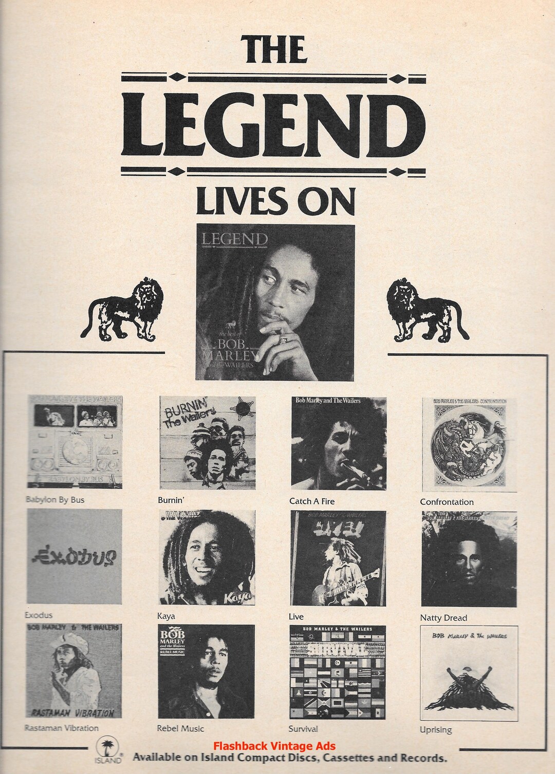 1984 Original Bob Marley 'legend' Album Collection Release Music ...