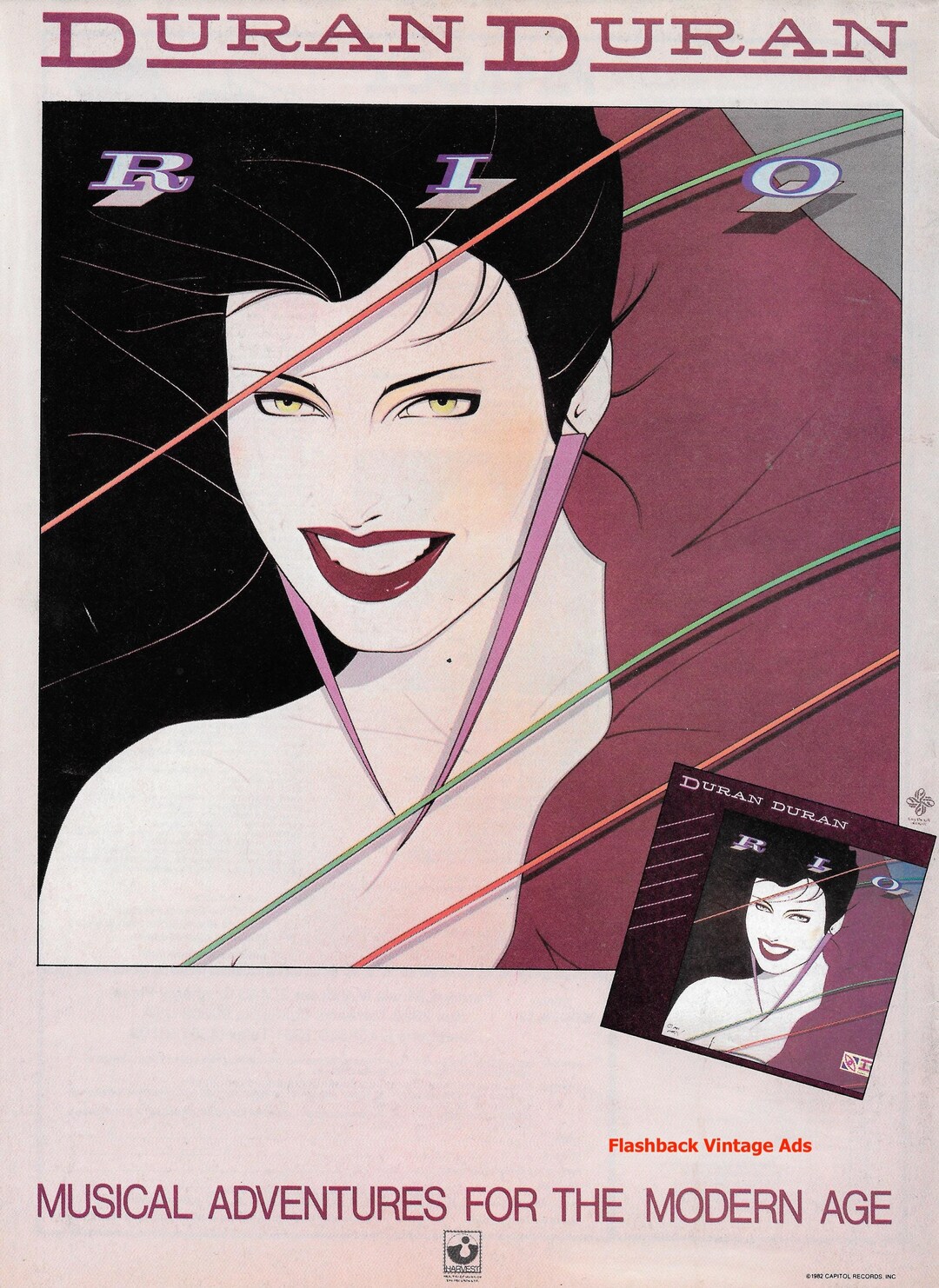 1982 Original Duran Duran 'rio' Album Release Music Industry ...