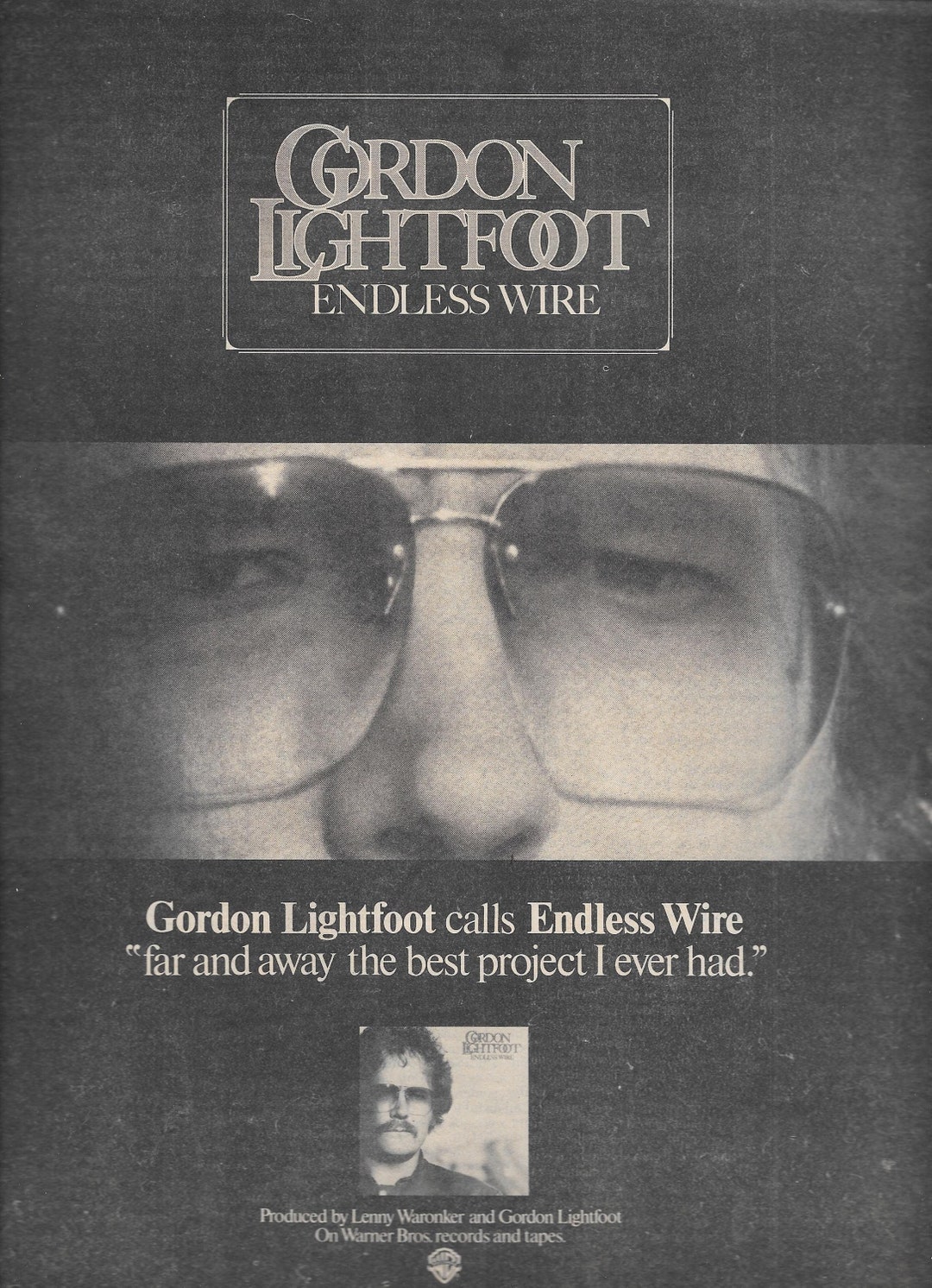 1979 Original Gordon Lightfoot 'endless Wire' Album Release Music ...