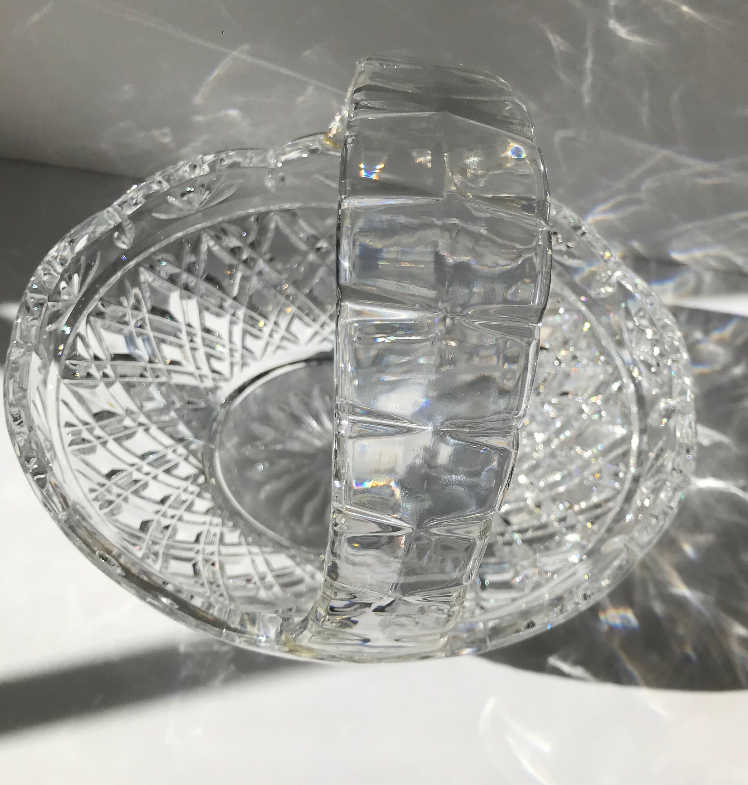 Bohemia Stunning Crystal Basket Czech Republic Reflects - Etsy UK