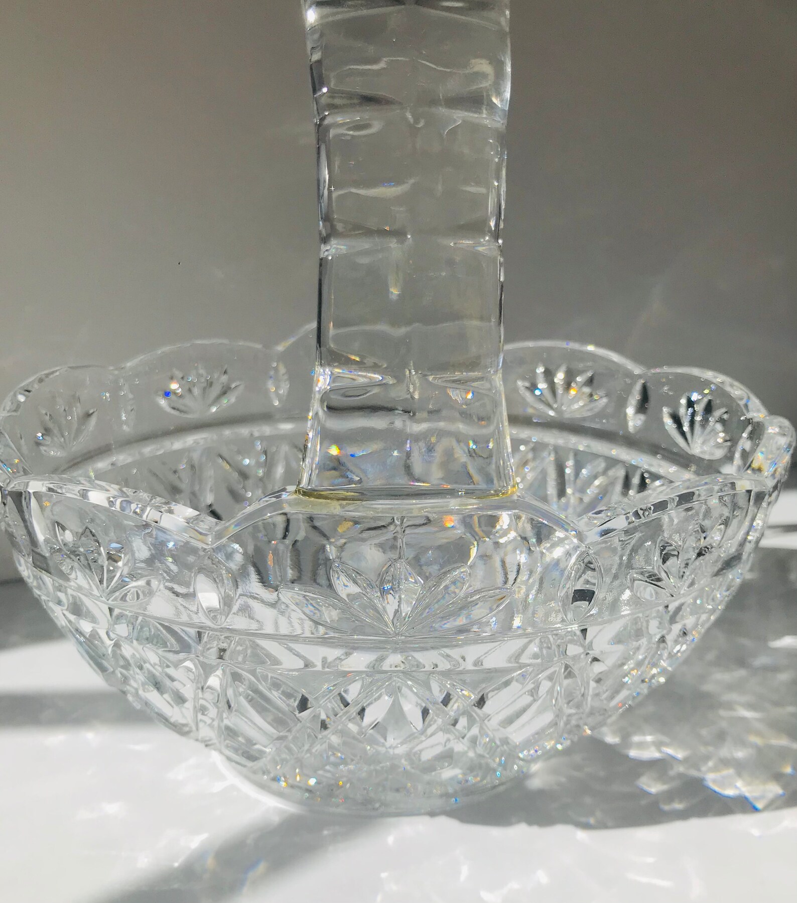 Bohemia Stunning Crystal Basket Czech Republic Reflects - Etsy UK