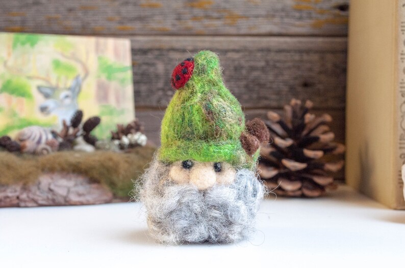 Needle Felted Woodland Gnome Felt Gnomes Waldorf Gnome - Etsy
