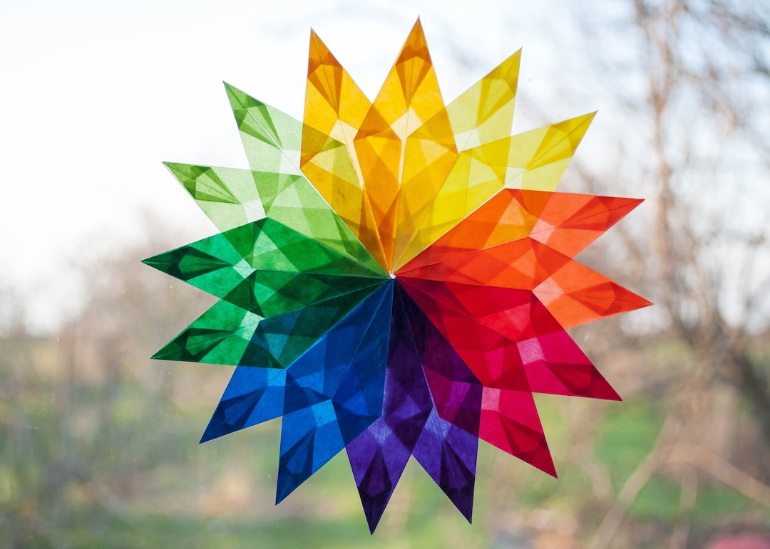 Waldorf Window Stars Rainbow Window Christmas Decals Nursery - Etsy